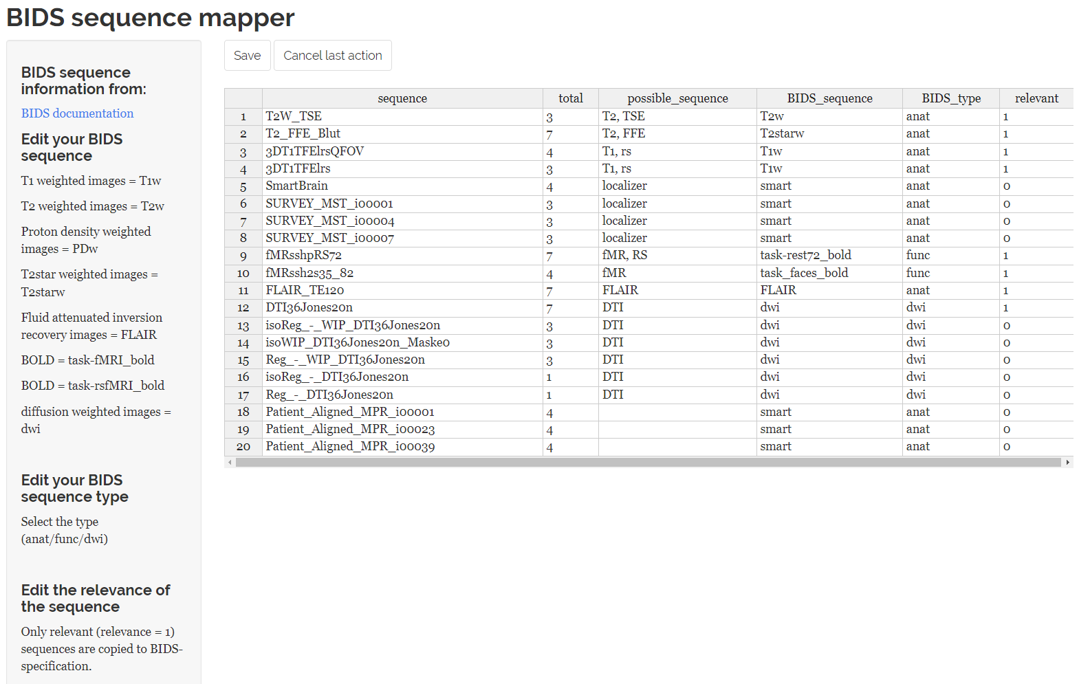 Start of the workflow — BIDSconvertR 0.0.1 documentation
